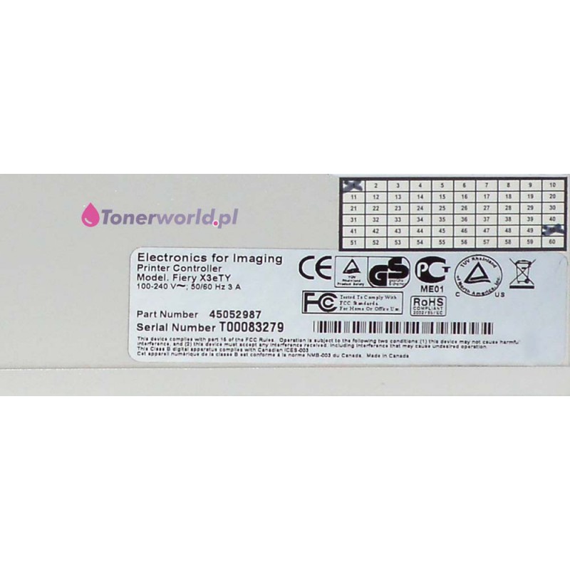 EFI Fiery X3eTY Printer Controller RMX for use in Xerox DocuColor 240 / ...